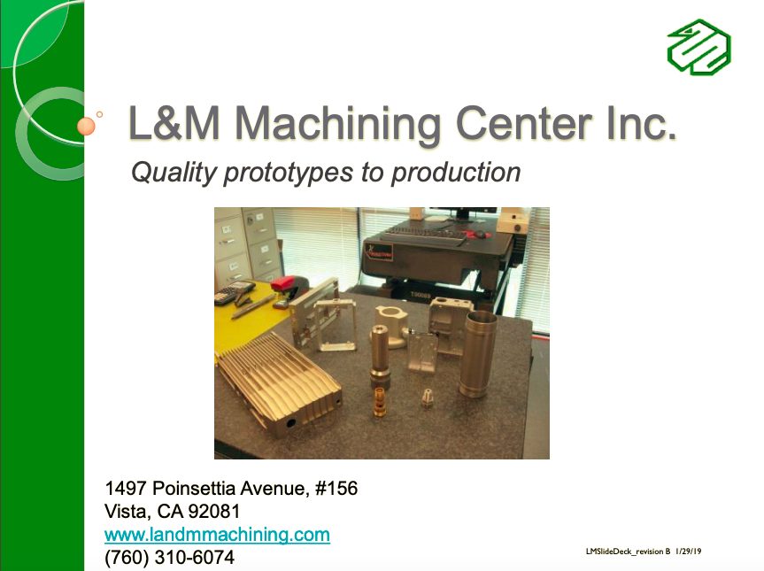 Machine Shop Tucson, AZ - L & M Machining Center, Inc.